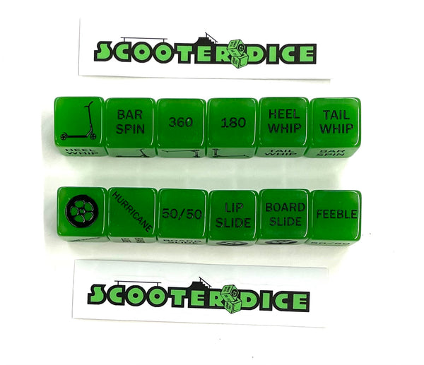 SCOOTER DICE - JADE GREEN GLOW | verminscooterscanada